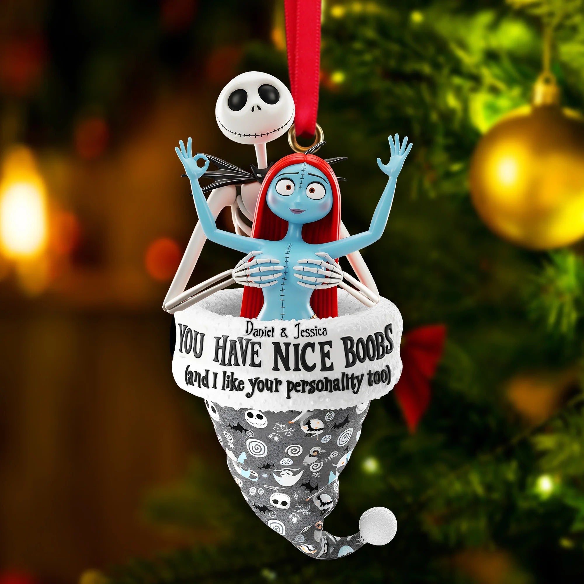 Cheeky Touch Couple Ornament - Personalized Couple Ornament – Soumora Brand