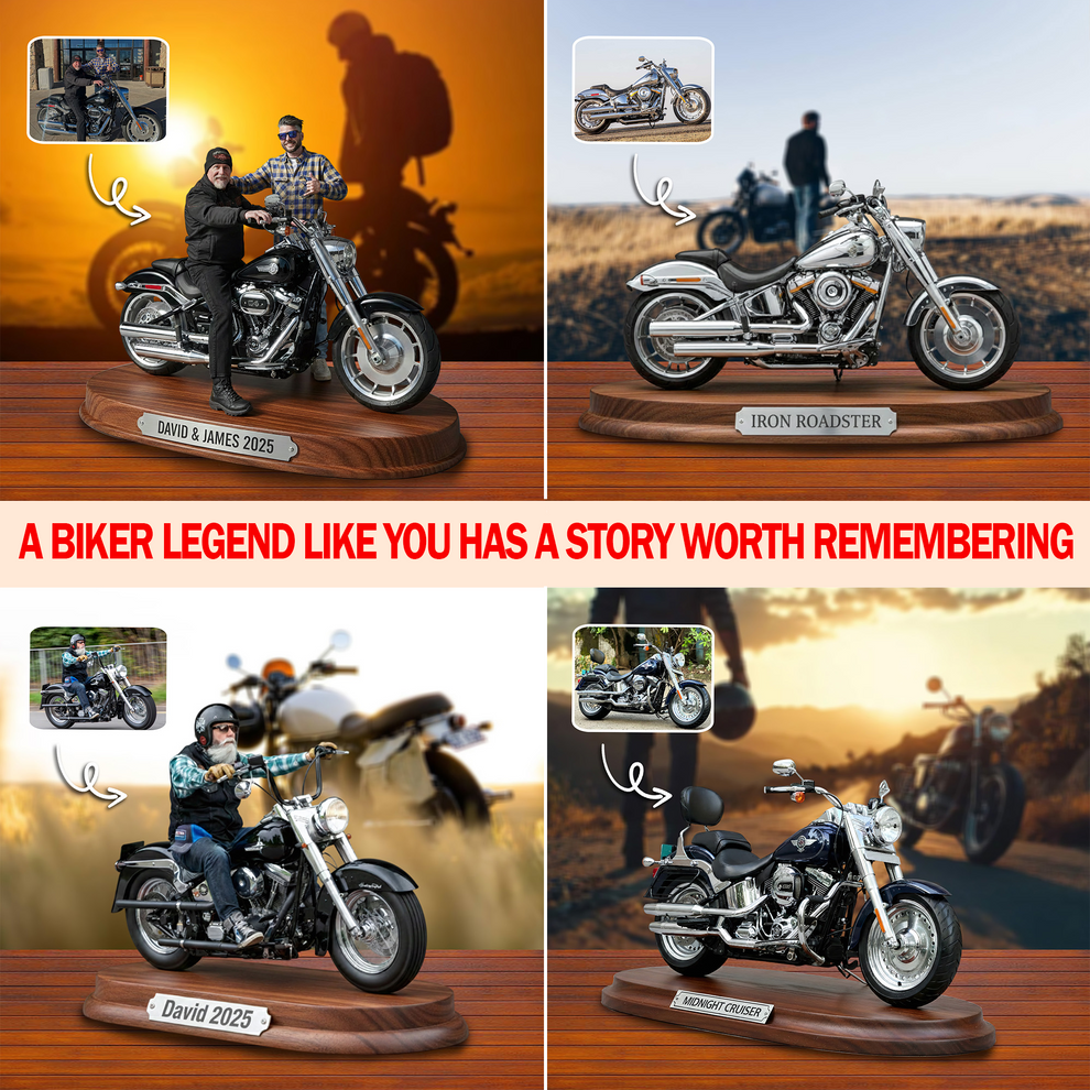 Biker Legend – Personalized Motorcycle Acrylic Plaque – Soumora Brand